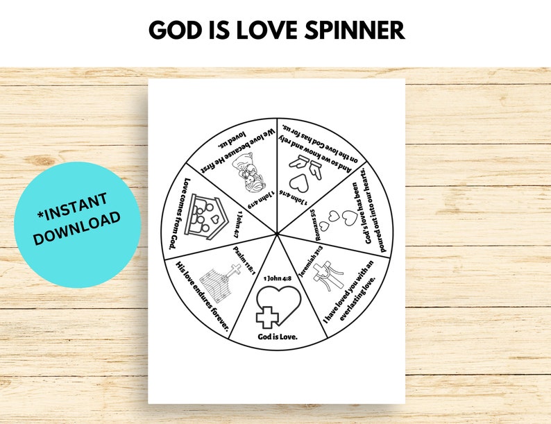 Gods Love Bible Story Activity, Sunday School Craft, Scripture Activity ...