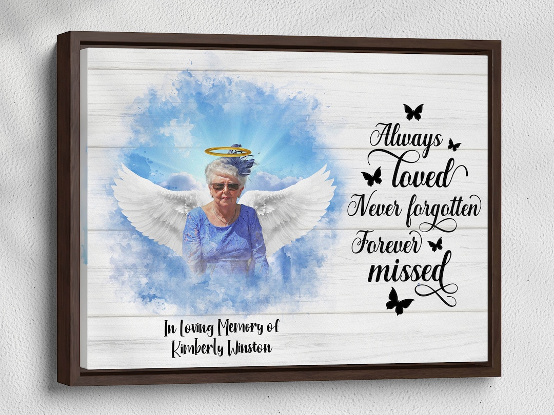 Personalized Memorial Christmas Gift With Angel Wings and Halo, Custom ...
