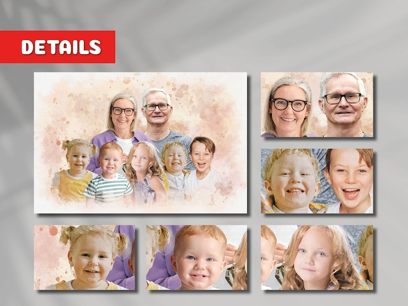 Combine Merge Multiple Pictures Together, Customized Family Portrait ...