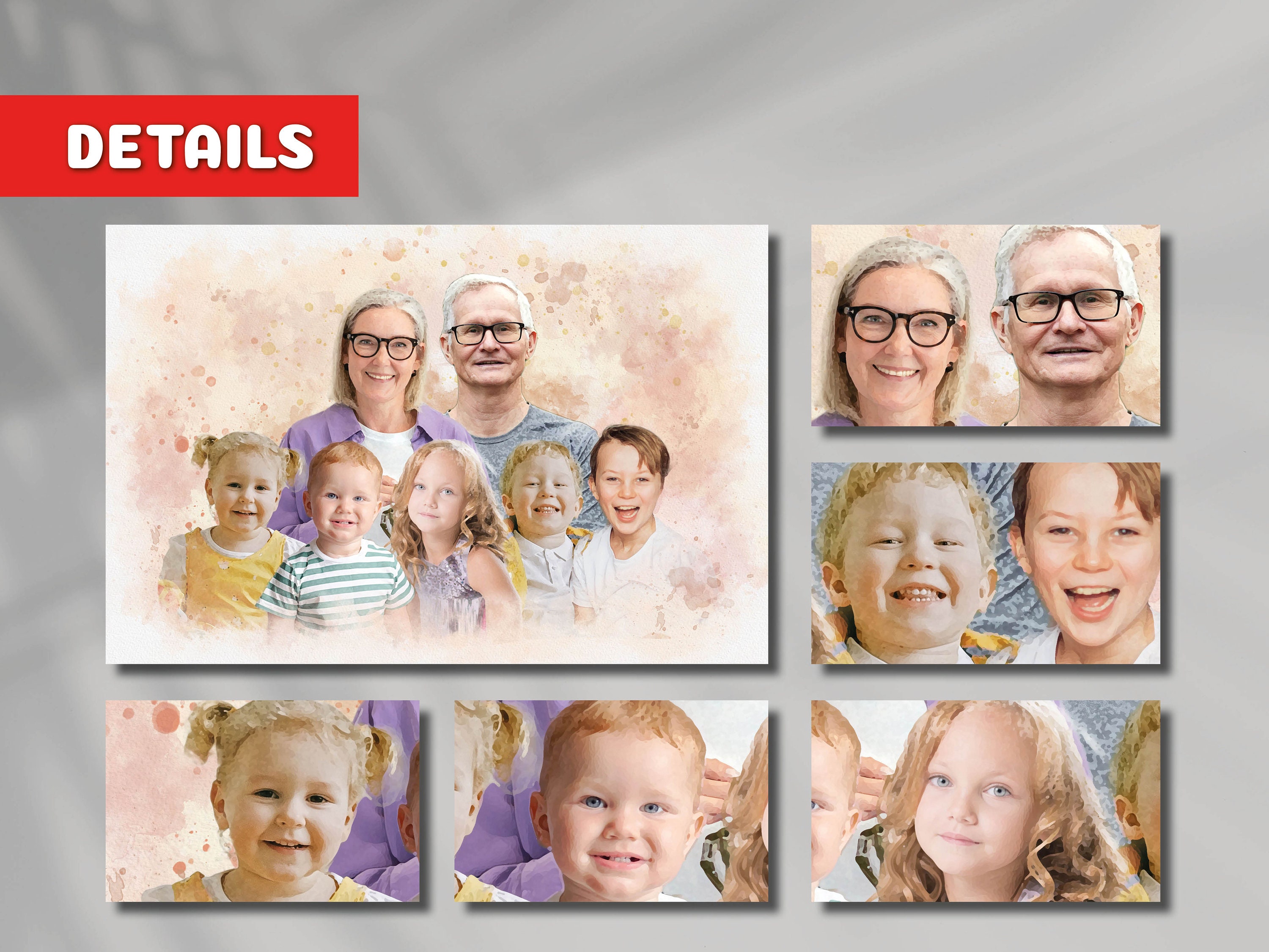 Combine Merge Multiple Pictures Together, Customized Family Portrait ...