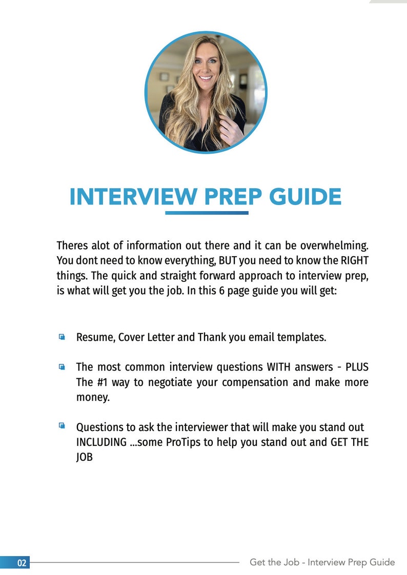 Interview Prep Guide - Interview QUESTIONS and ANSWERS, Resume Template ...