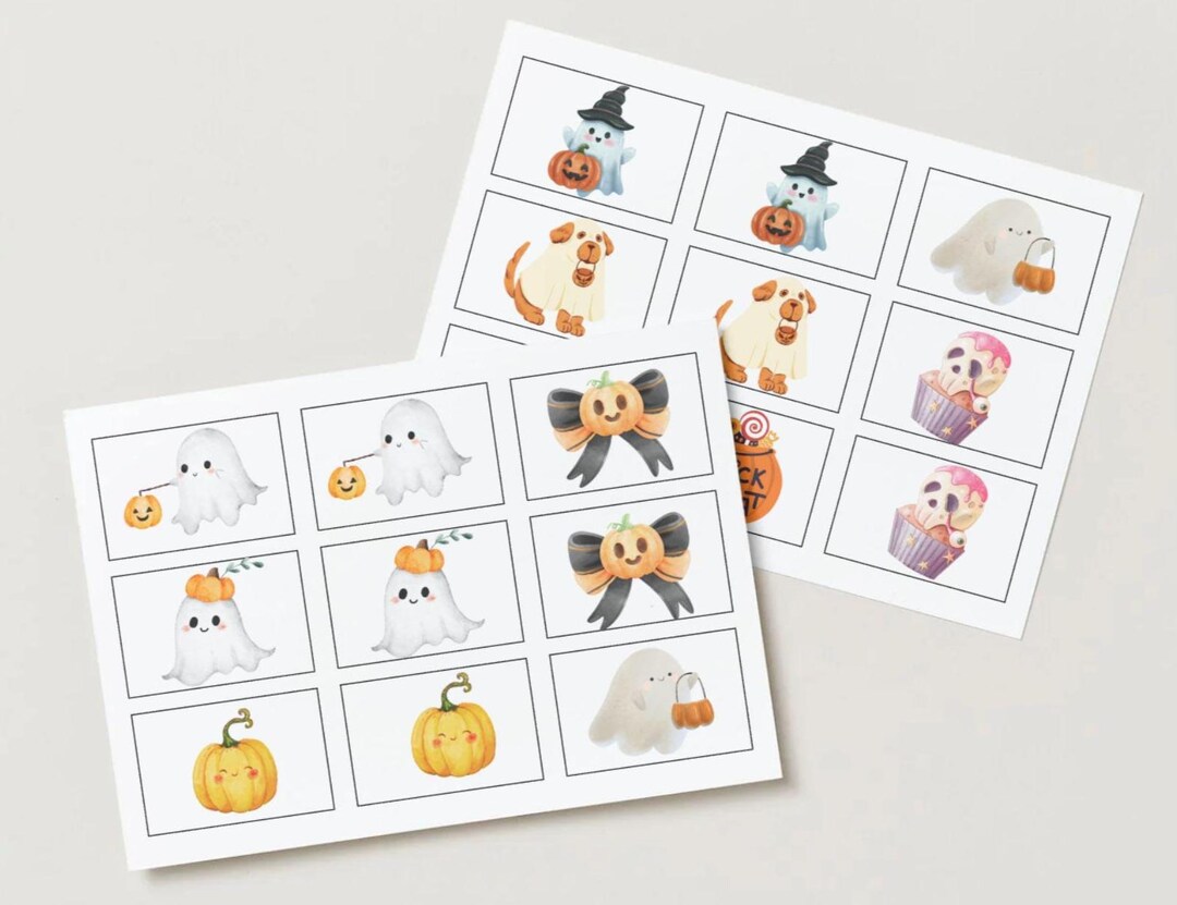 Printable Halloween Memory Game | Spooky Matching Cards for Kids | Kids ...