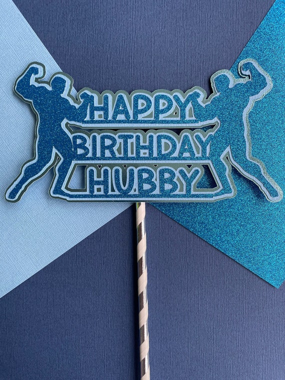 Muscle Men Cake Topper Hubby Cake Topper Personalised - Etsy