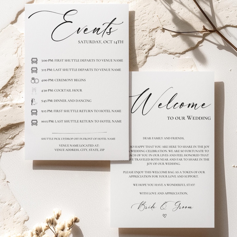 Welcome Cards for Hotel Guests - Etsy