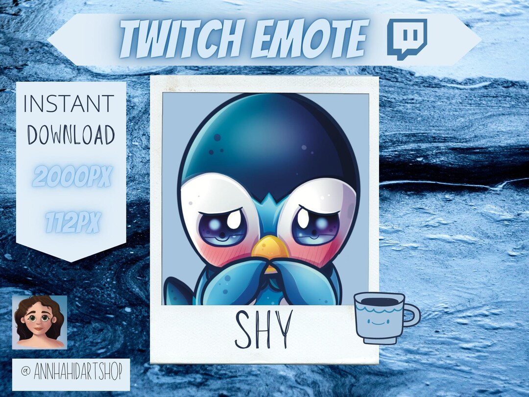 Emotes Twitch Discord Pokémon Piplup Tiplouf Cute Chibi SHY Uwu - Etsy ...