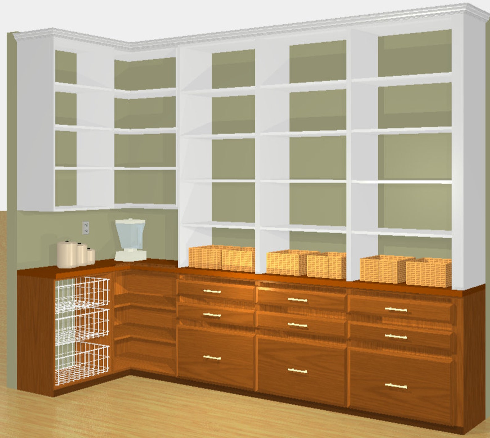 Detail Blueprint for a Pantry + 3D Drawings + FREE Consultation With ...