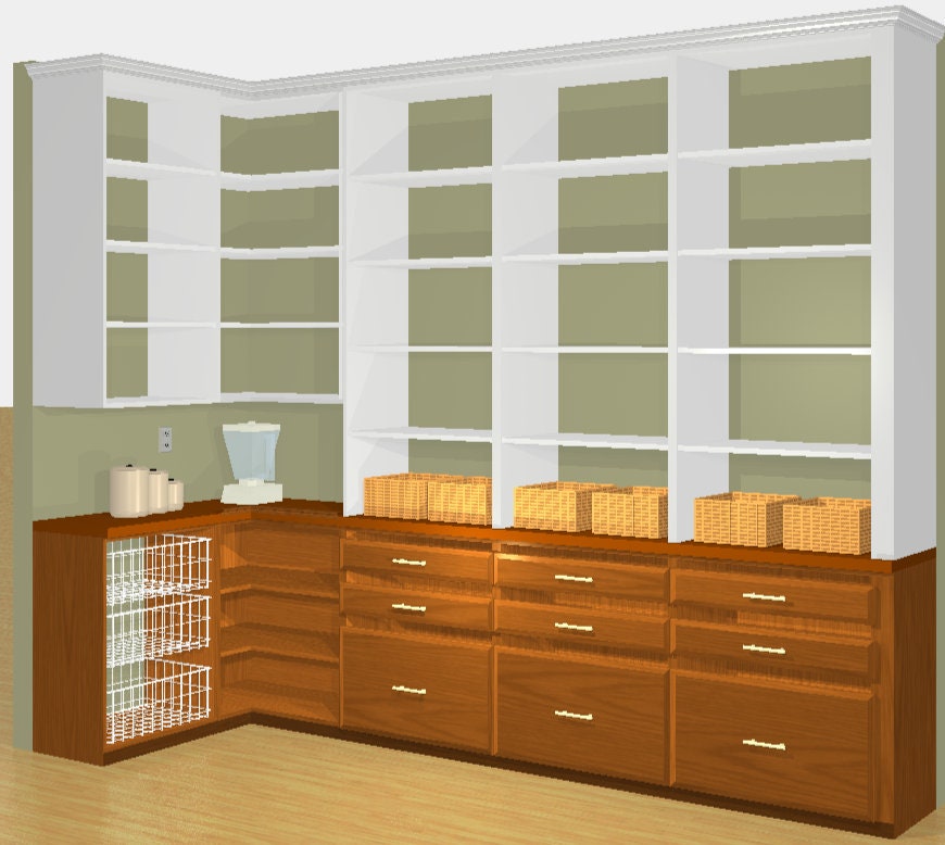 Detail Blueprint for a Pantry + 3D Drawings + FREE Consultation With ...