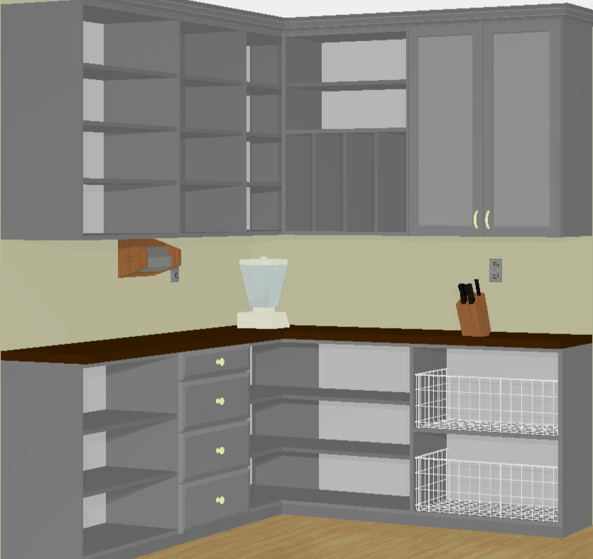 Detail Blueprint for a Pantry + 3D Drawings + FREE Consultation With ...