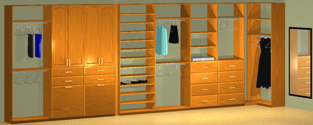 Detail Master Closet Blueprint + 3D Drawings + FREE Consultation With ...