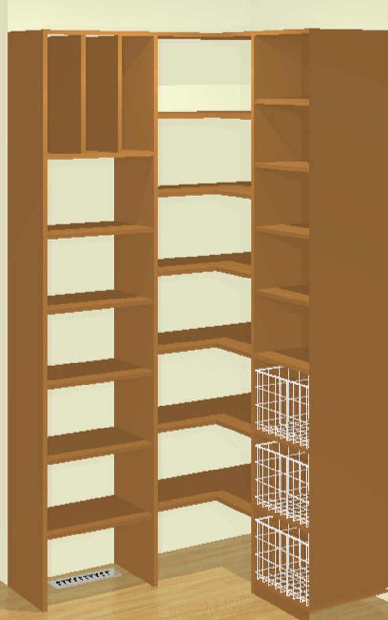 Detail Blueprint for a Pantry + 3D Drawings + FREE Consultation With ...