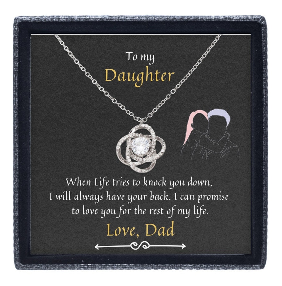 To My Daughter Necklace Gift From Dad, Daughter Gift, Inspirational ...