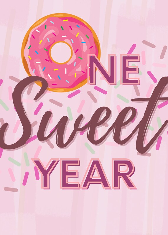 One Sweet Year Editable Birthday Invitation 5x7 Invitation - Etsy