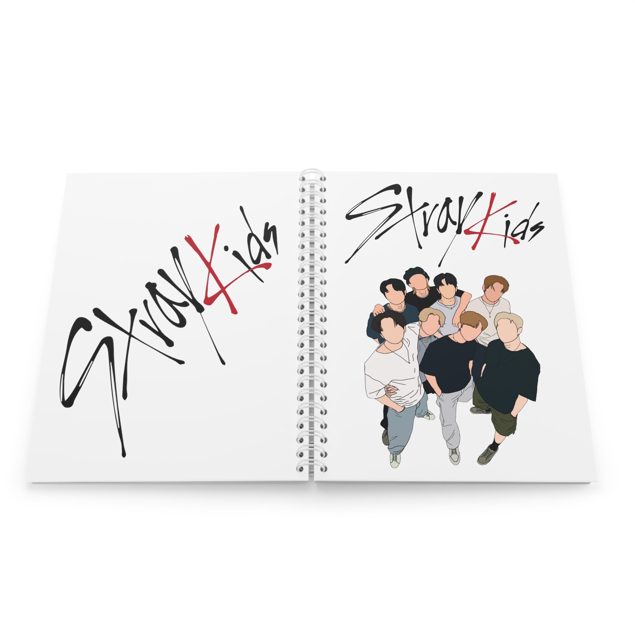 Stray Kids Portrait Line Art Spiral Notebook Stays Gift Kpop - Etsy