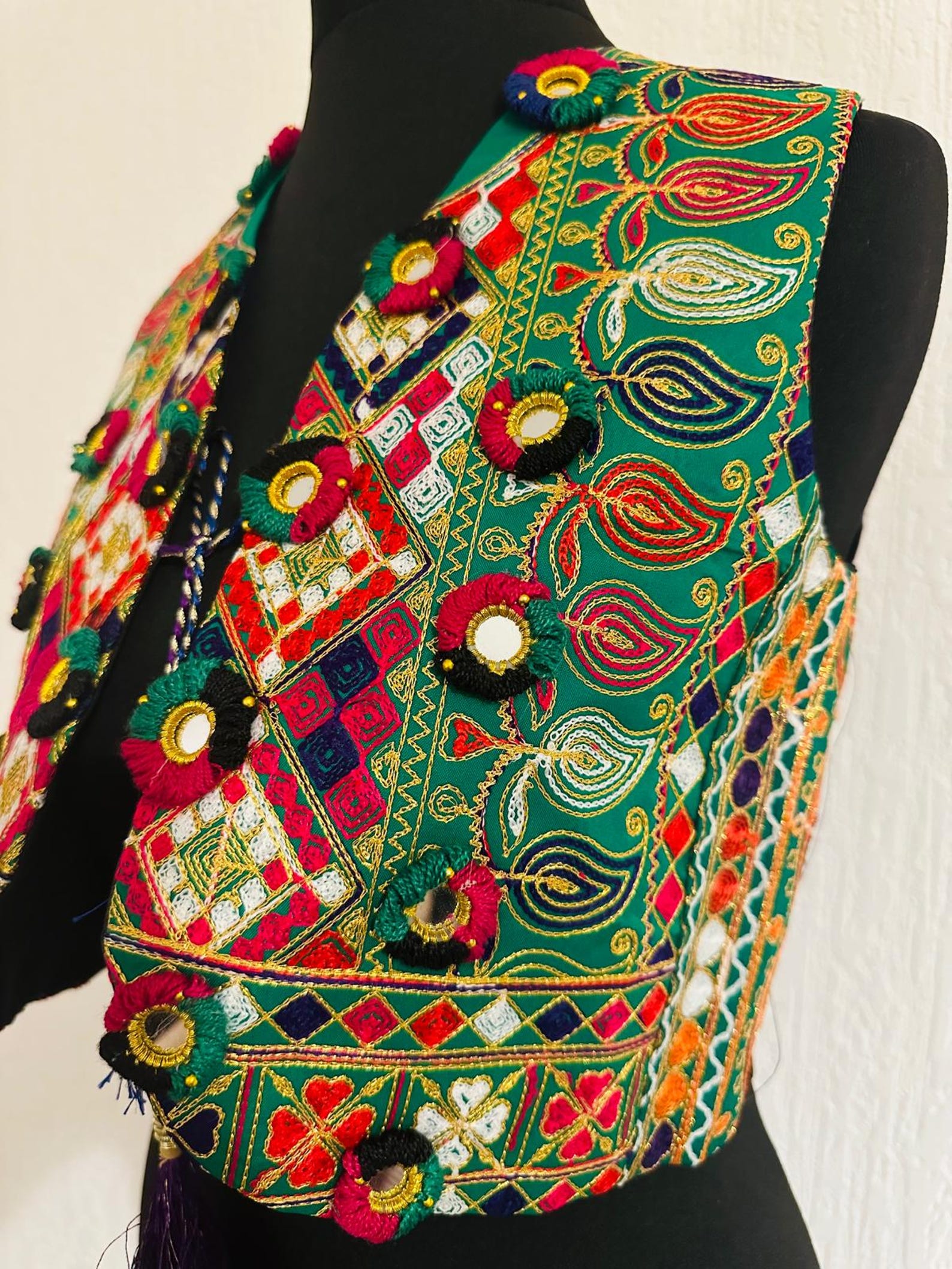 Afghan Traditional Waistcoat for Girls and Women Colourful Designs With ...