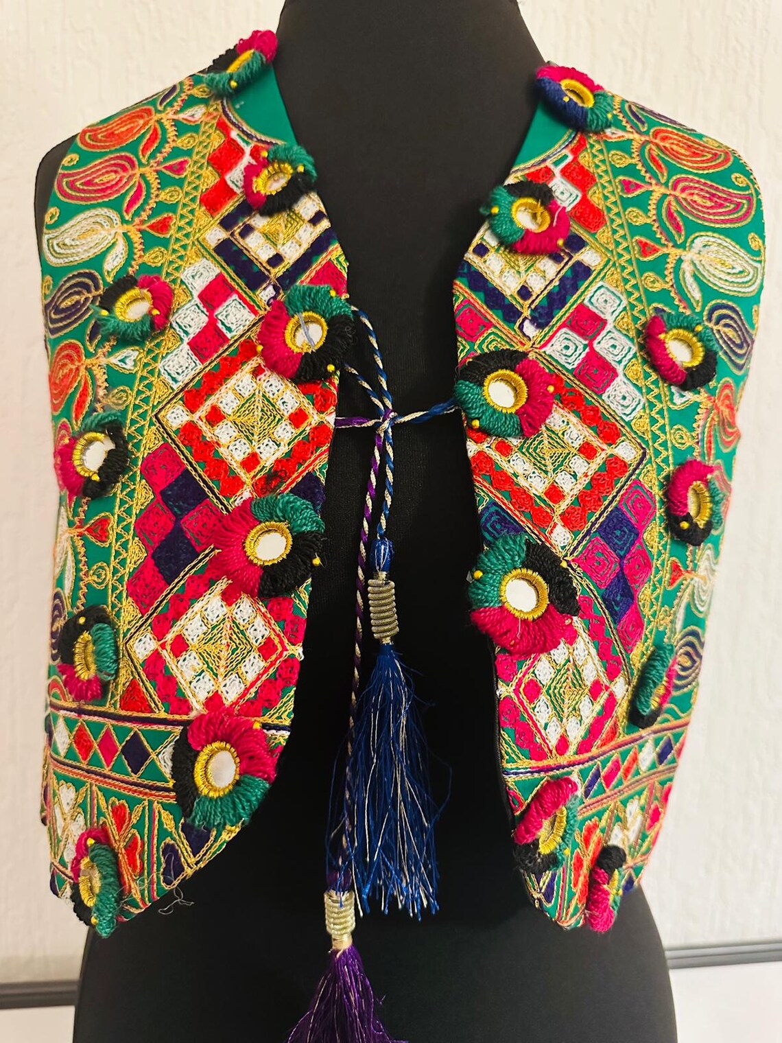 Afghan Traditional Waistcoat for Girls and Women Colourful Designs With ...