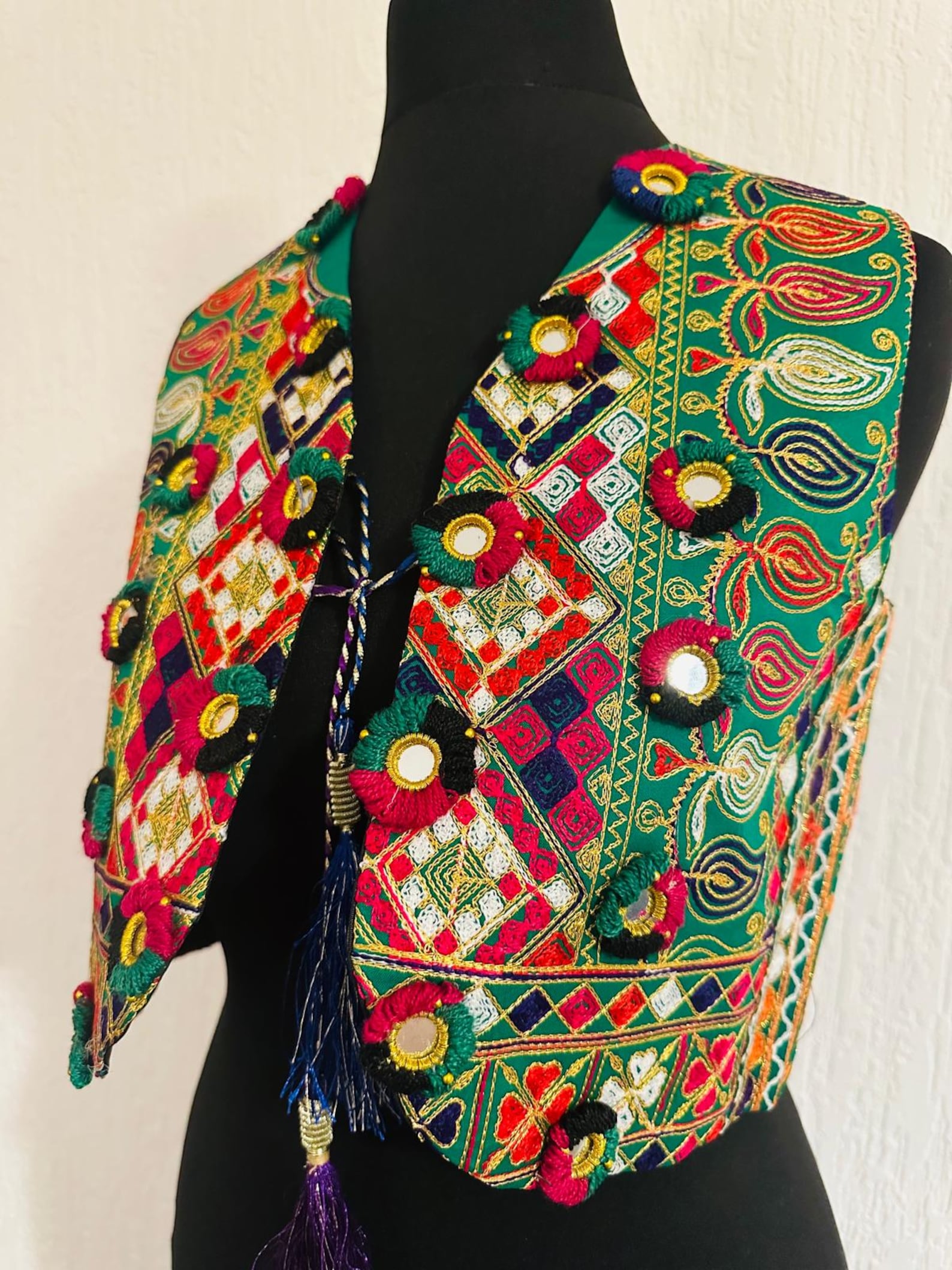 Afghan Traditional Waistcoat for Girls and Women Colourful Designs With ...