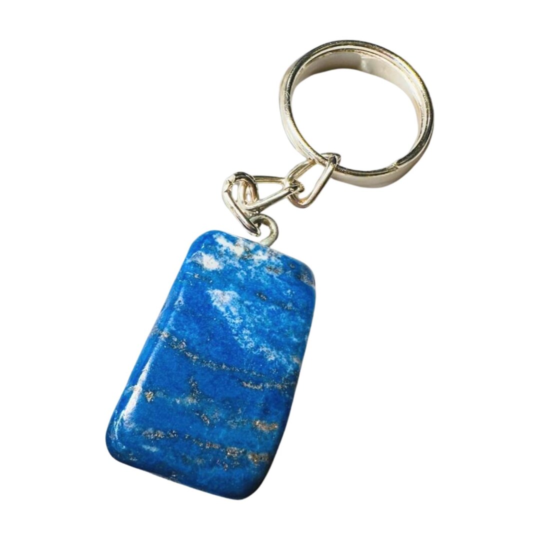 Natural Lapis Lazuli Different Shape Keychain, Handmade Lapis Lazuli ...
