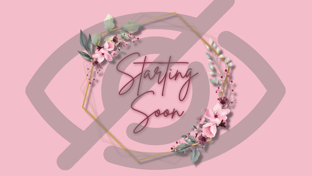 Animated Pink Floral Starting Soon Screen - Etsy