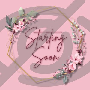 Animated Pink Floral Starting Soon Screen - Etsy