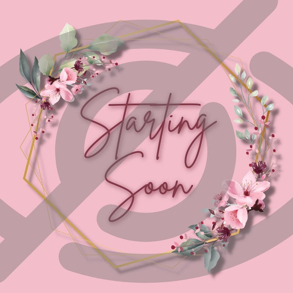 Pink Starting Soon Screen - Etsy UK Pink Starting Soon Screen - Etsy UK