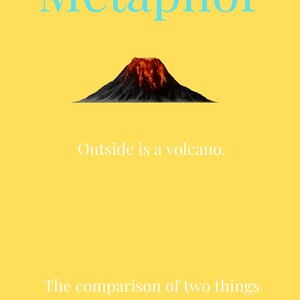 Literary Device Poster-simile, Metaphor - Etsy