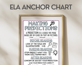 Making Predictions | Anchor Chart, Classroom Poster, ELA Poster ...