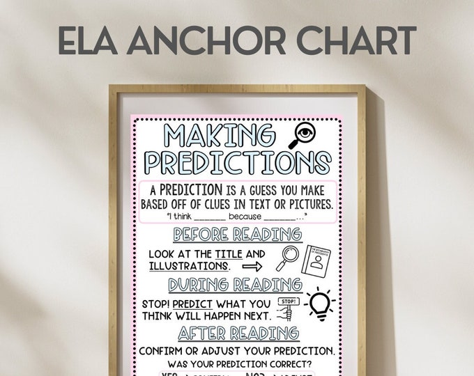 Making Predictions | Anchor Chart, Classroom Poster, ELA Poster ...