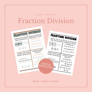 Fraction Division | Anchor Chart, Classroom Poster, Math Poster, Math ...