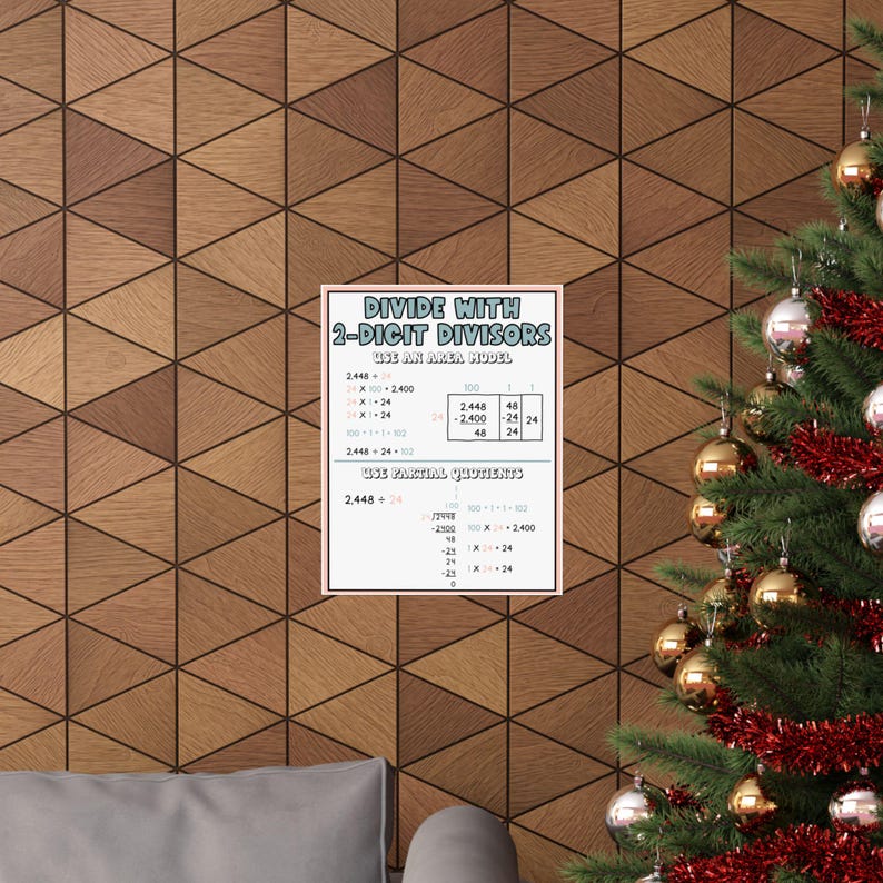 Divide With 2-digit Divisors | Anchor Chart, Classroom, Math Poster ...