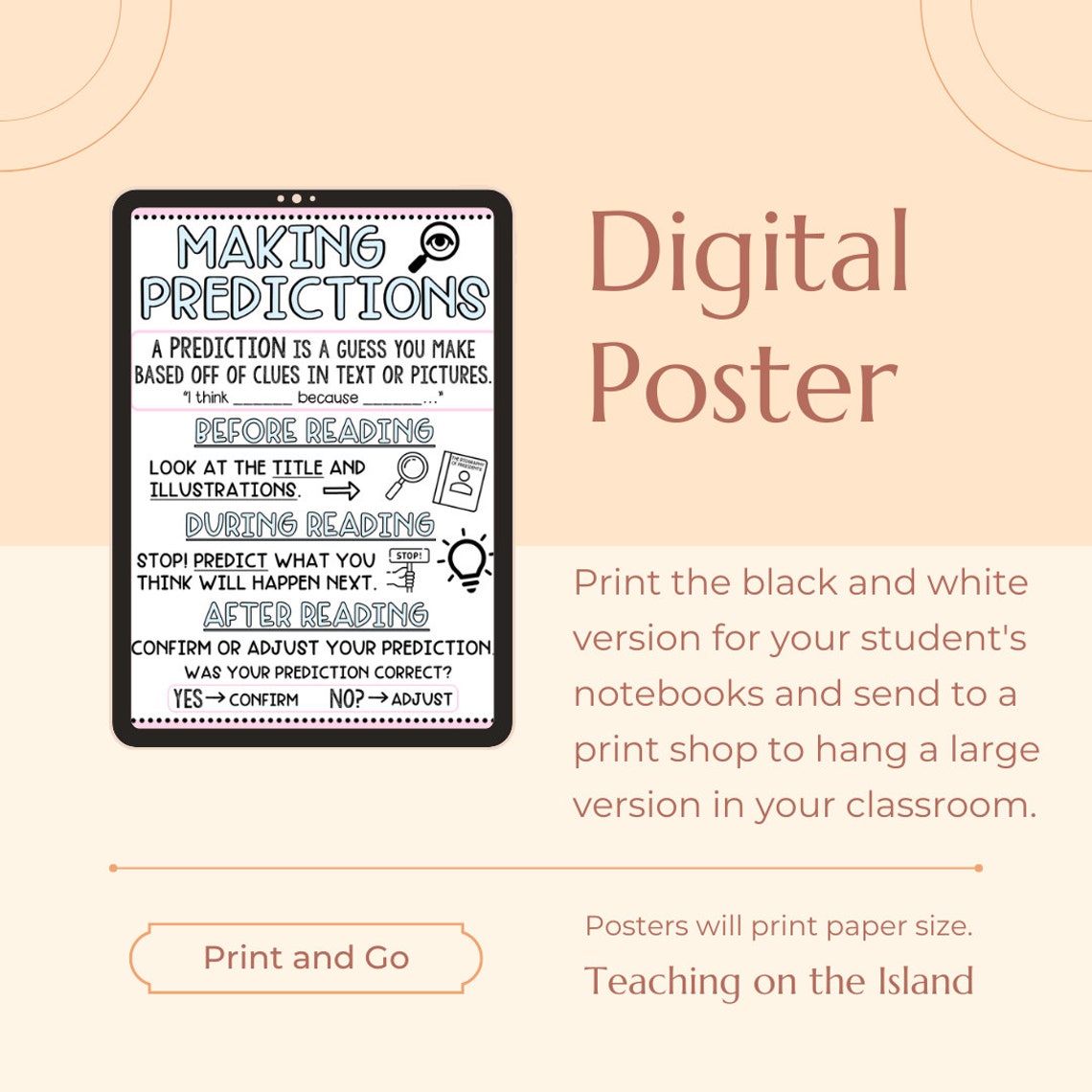 Making Predictions | Anchor Chart, Classroom Poster, ELA Poster ...