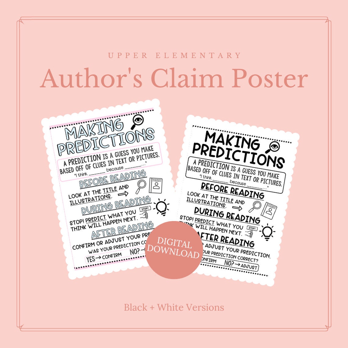 Making Predictions | Anchor Chart, Classroom Poster, ELA Poster ...