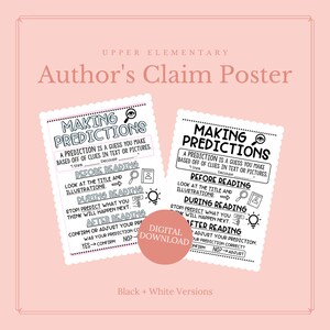 Making Predictions | Anchor Chart, Classroom Poster, ELA Poster ...