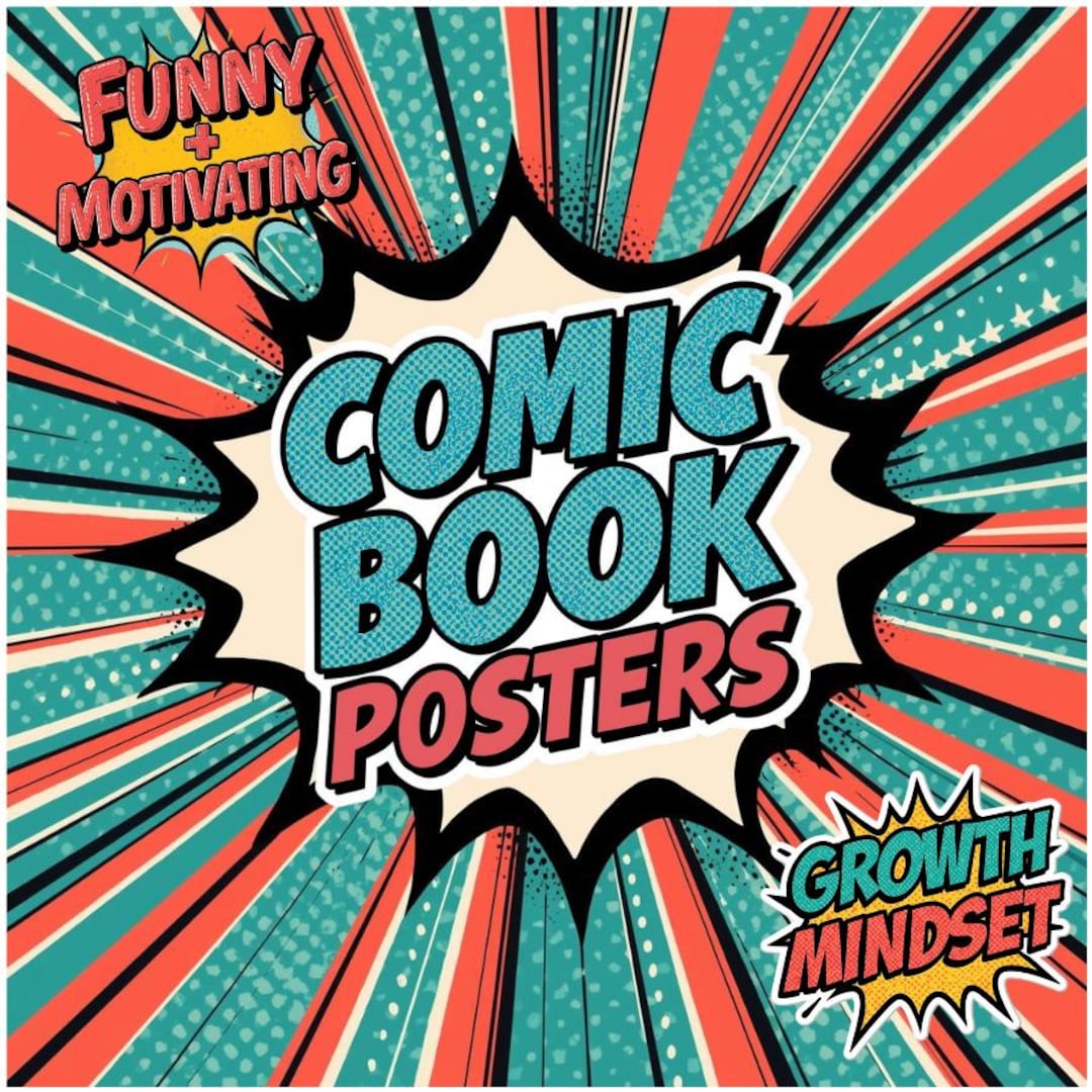 Printable Comic Book Style Classroom Posters | Retro Teacher Wall Art ...