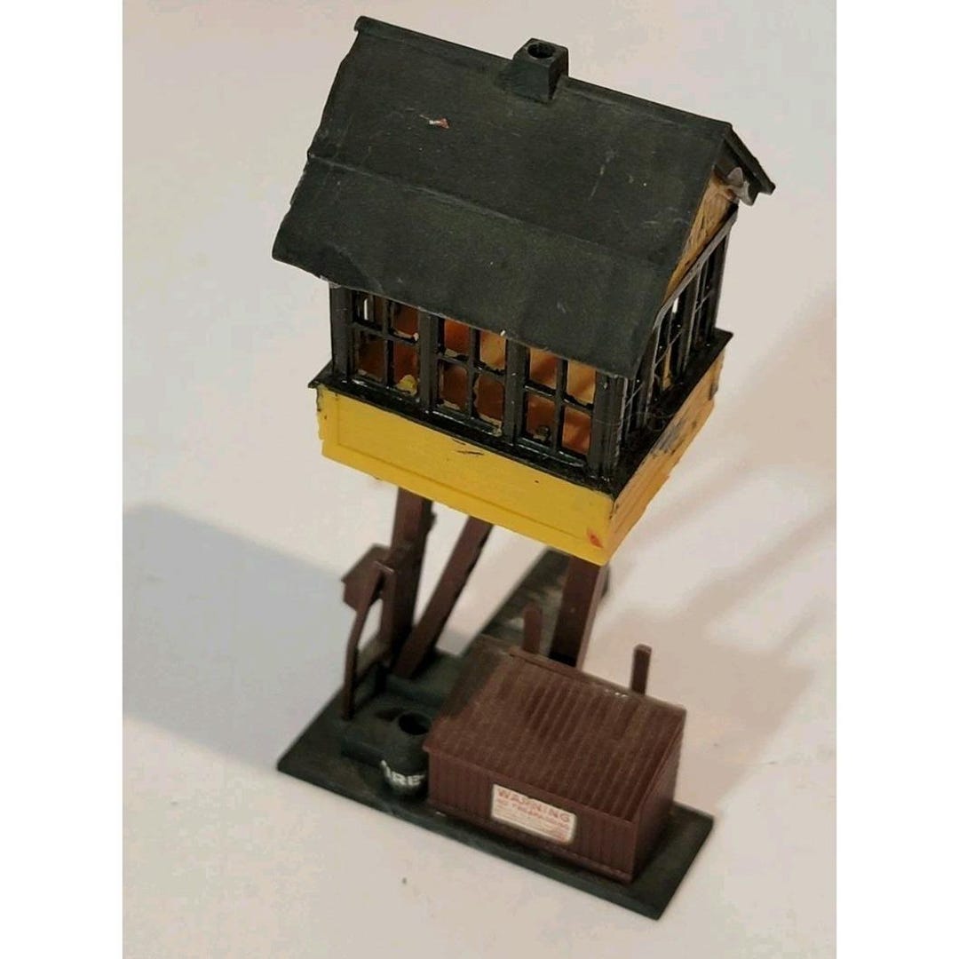 Vintage HO Scalerevell 1958 Railroad Signal Tower Building BLD 740 ...