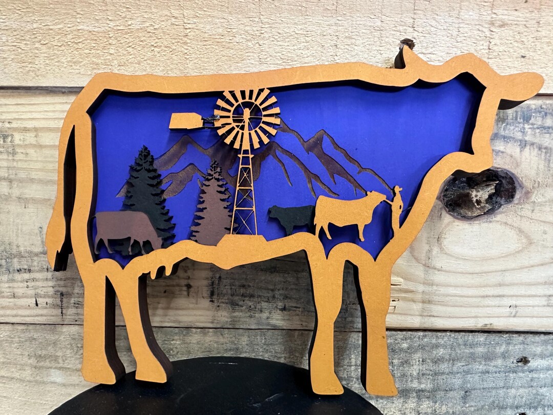 Dairy Cow - Show Appreciation Shadow Box (digital File) - Etsy