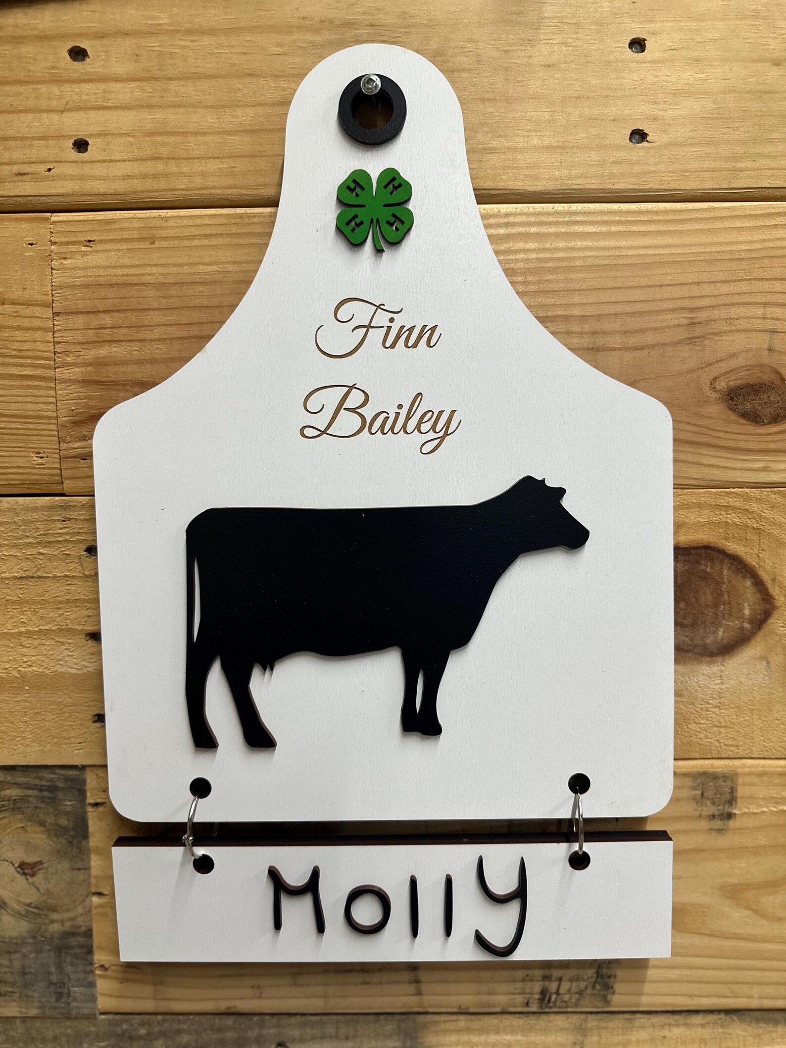 Show Cow Ear Tag Name Sign (FFA/4H) - Etsy