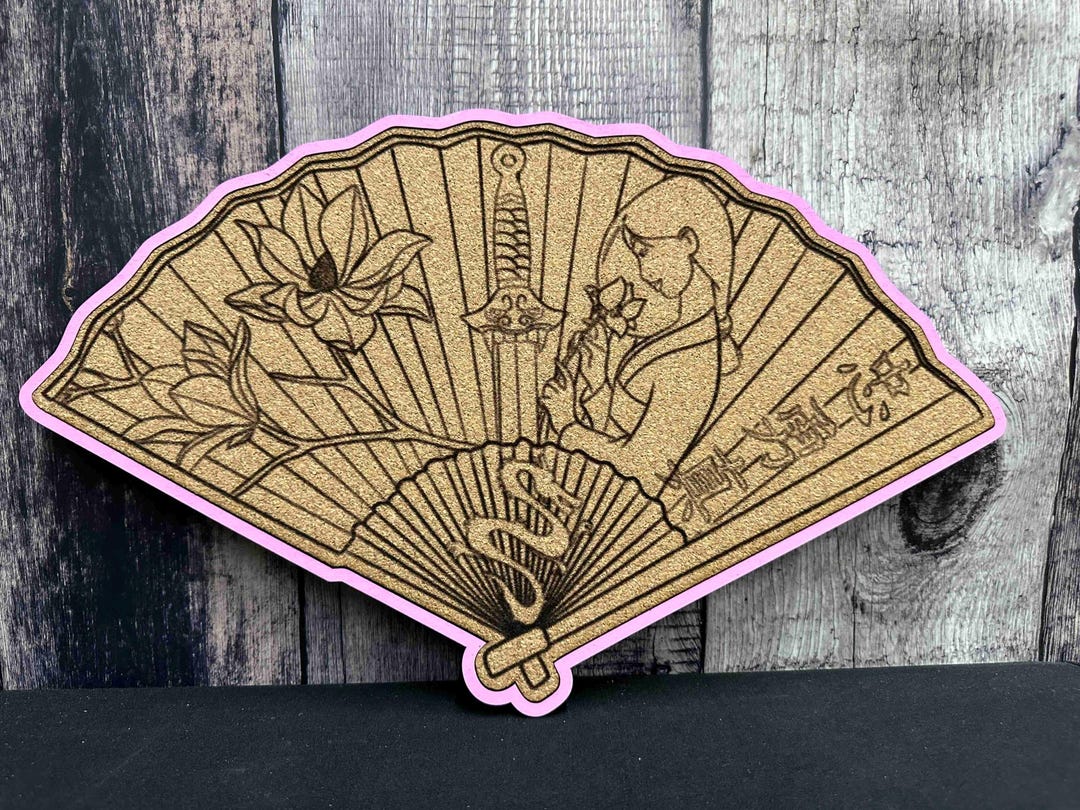 Mulan Inspired Japanese Fan Pin Board | 18.7" X 11.4" | Customizable - Etsy