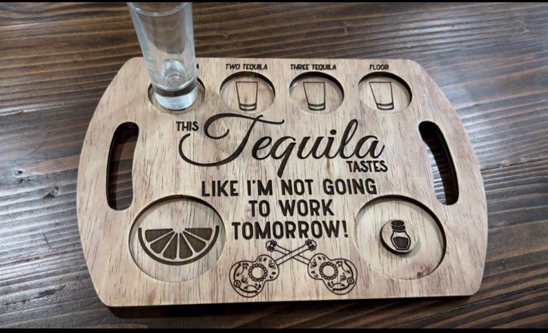 Shot Flight Board Housewarming Gift Bar Accessory Home Decor Tequila ...