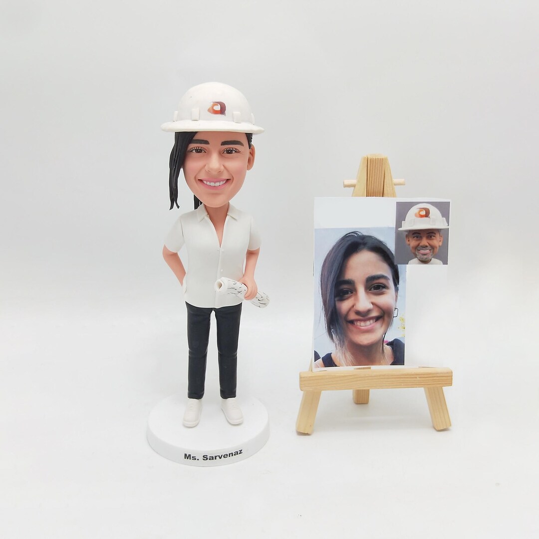 Personalized Custom Female Engineer Bobbleheads, Custom Lady ...