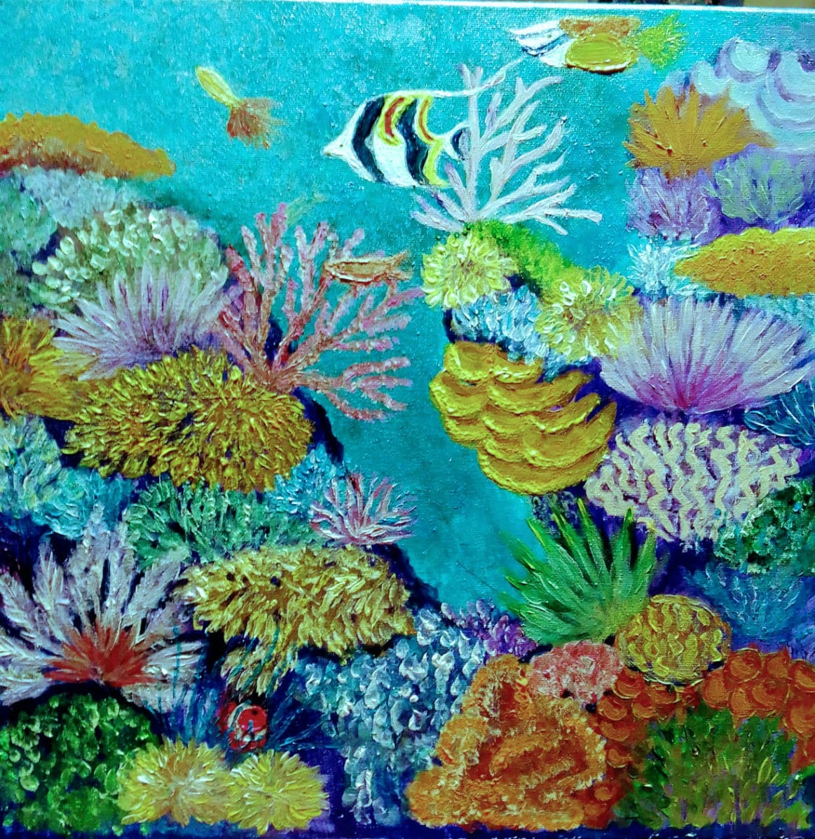 Underwater Painting Fish Art Seascape Painting Original Artwork Acrylic ...