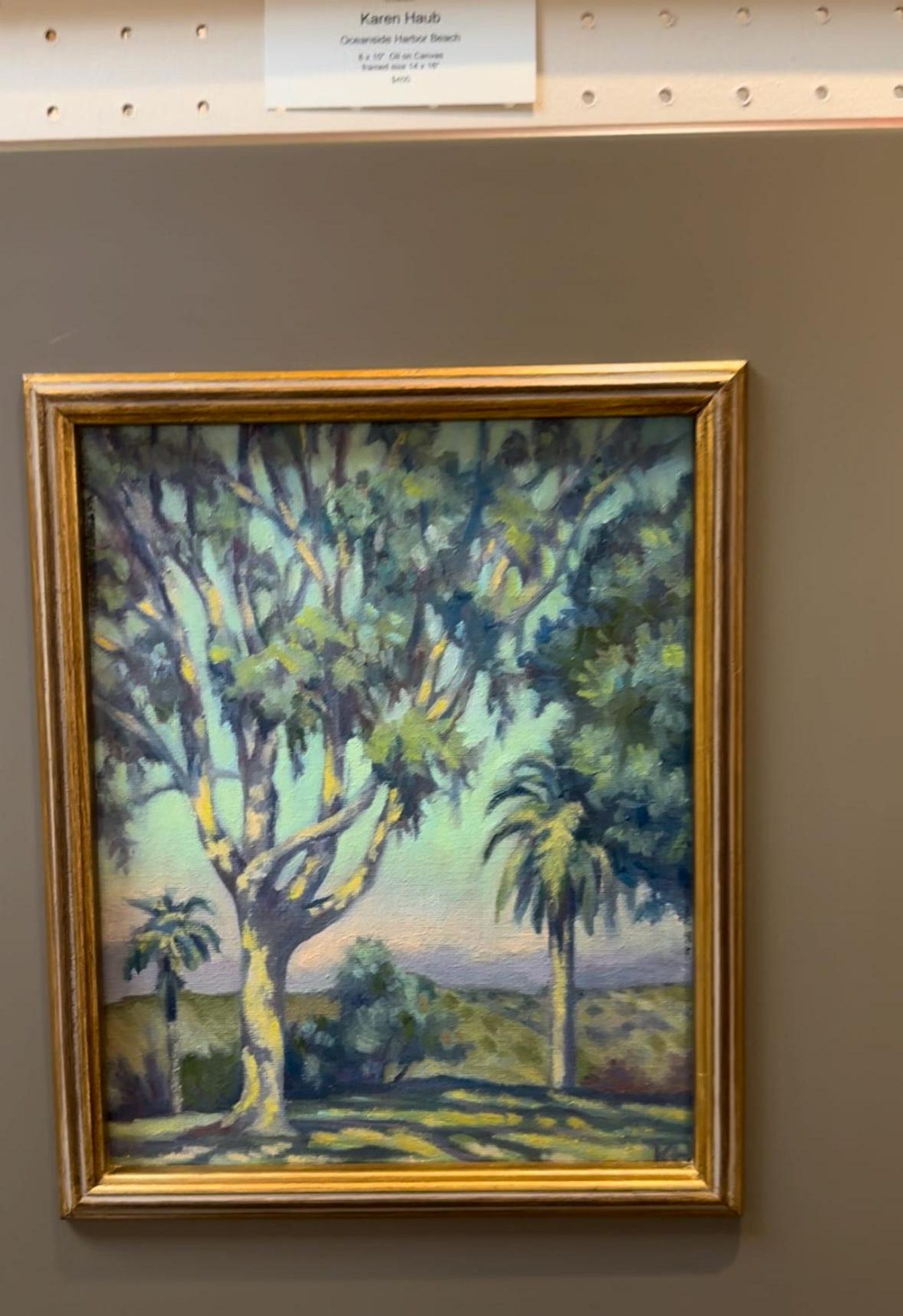Buddy Todd Park, Oceanside. Framed 10 X 8" Oil Painting. 16 X 14" Frame ...