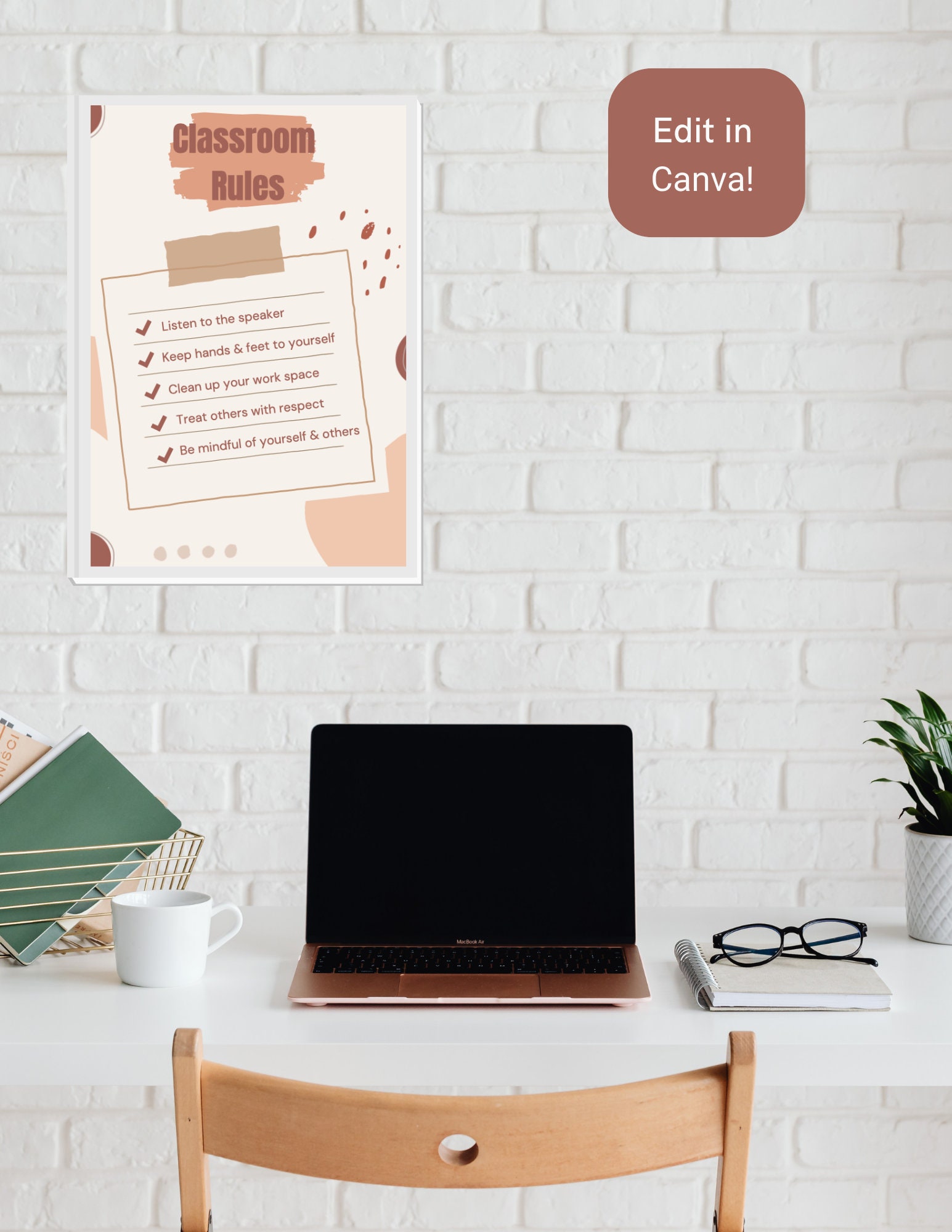 BOHO Classroom Rules Poster - Etsy