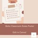 BOHO Classroom Rules Poster - Etsy