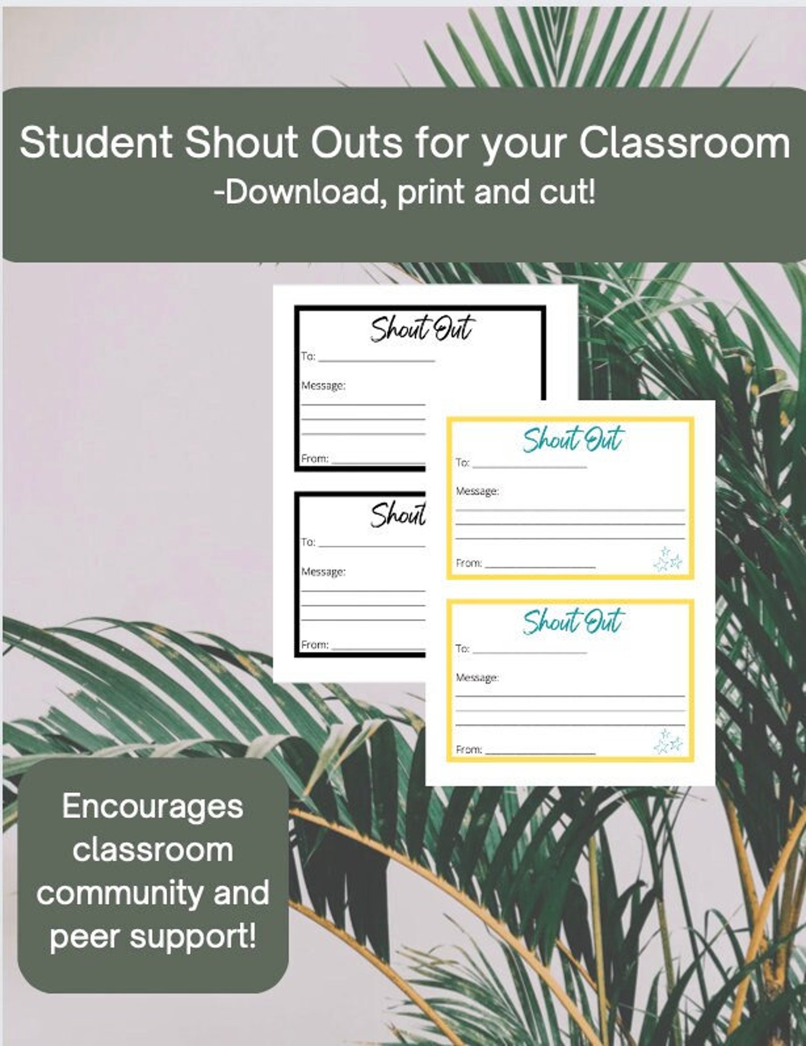 Classroom Shout Outs for Students - Etsy