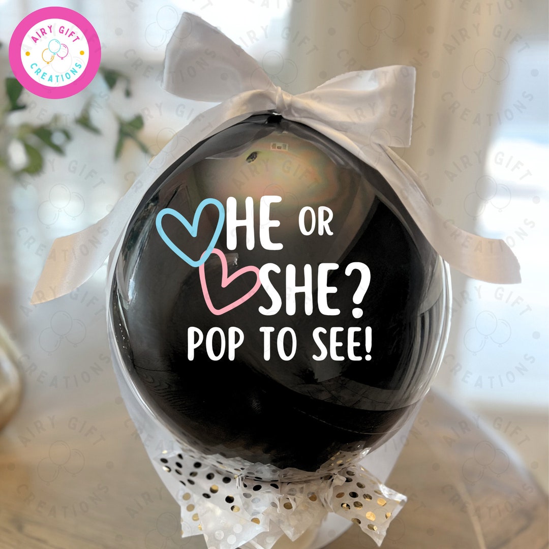 He or She? Pop to See! Perfect Indoor Gender Reveal Party Balloon ...