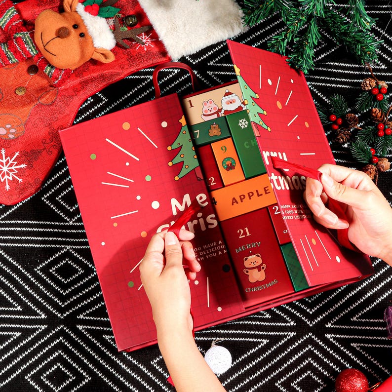 DIY Advent Calendar Countdown Box, Empty Christmas Gift Box, Blind Box ...