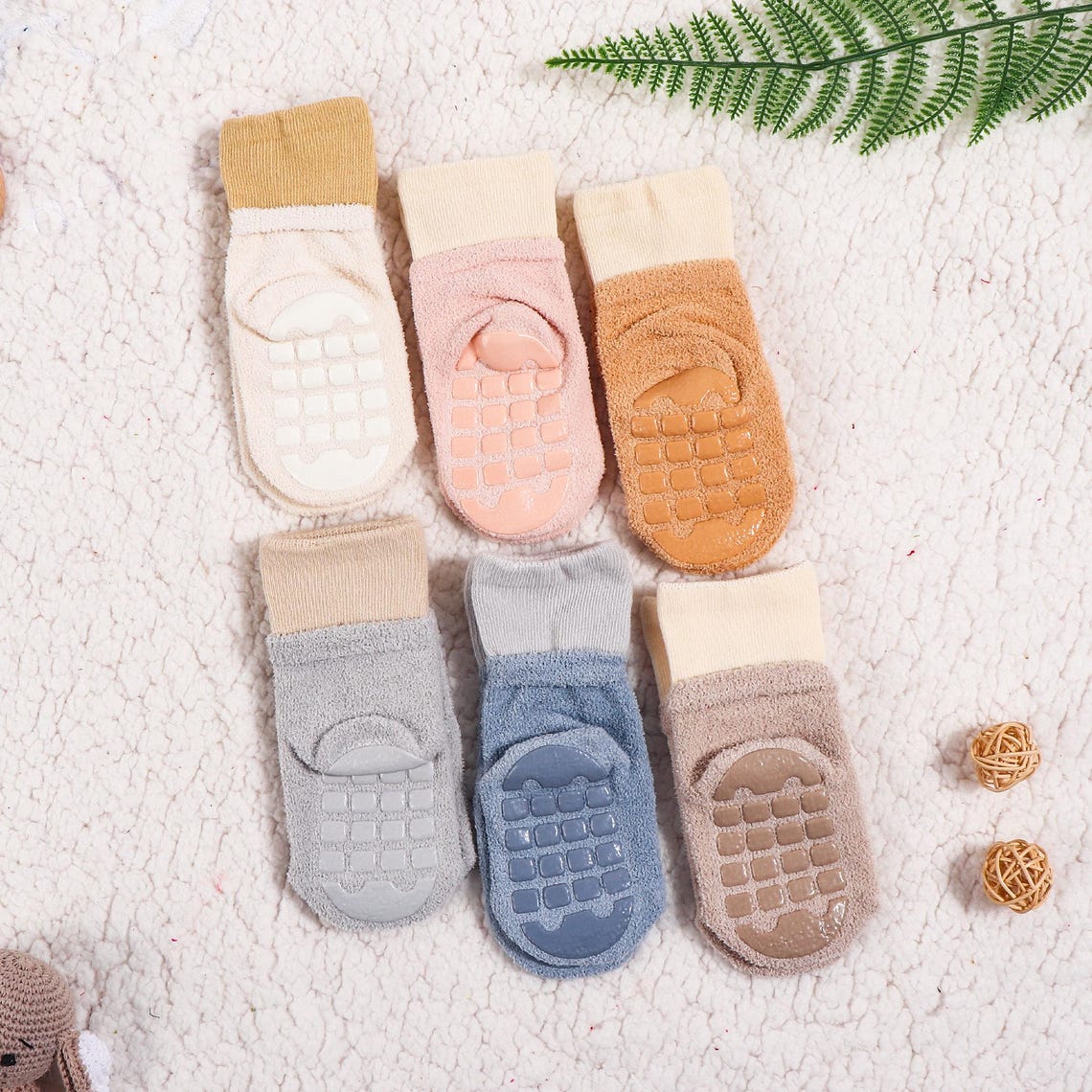 1 Pair, Cute Non-slip Animal Soft Baby Socks, Non-slip Toddler ...