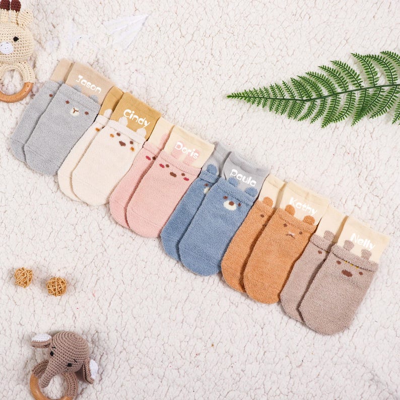 Cute Non-slip Animal Soft Baby Socks, Non-slip Toddler, Personalized ...