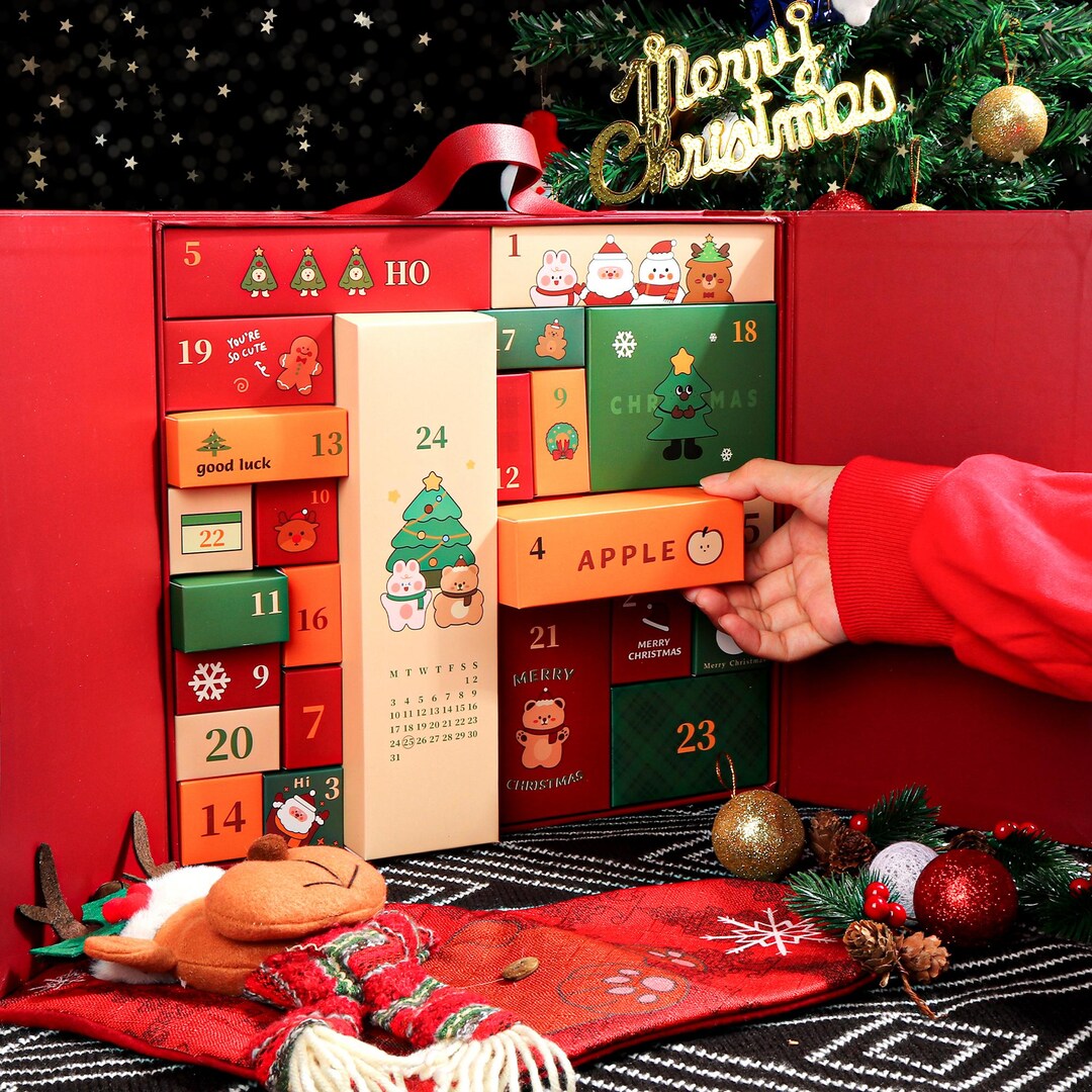 DIY Advent Calendar Countdown Box, Empty Christmas Gift Box, Blind Box ...