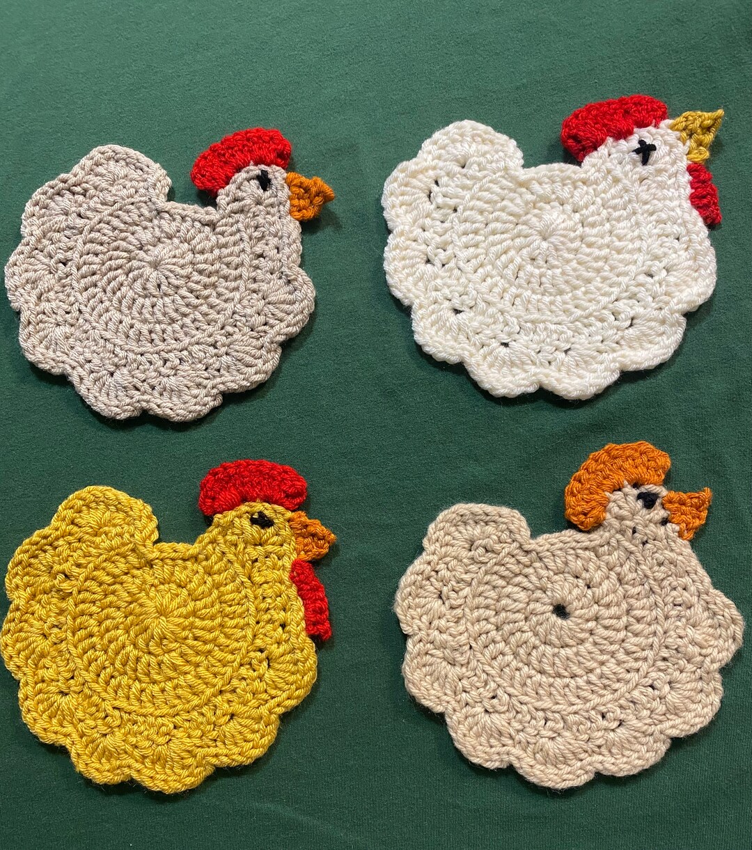 Chicken Coasters 4 Pack - Etsy